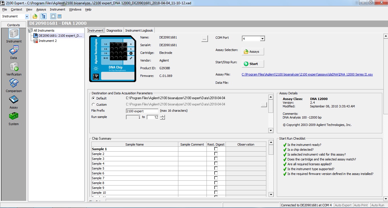 Agilent 2100 Bioanalyzer G2938B System - Innovative Trend Lab