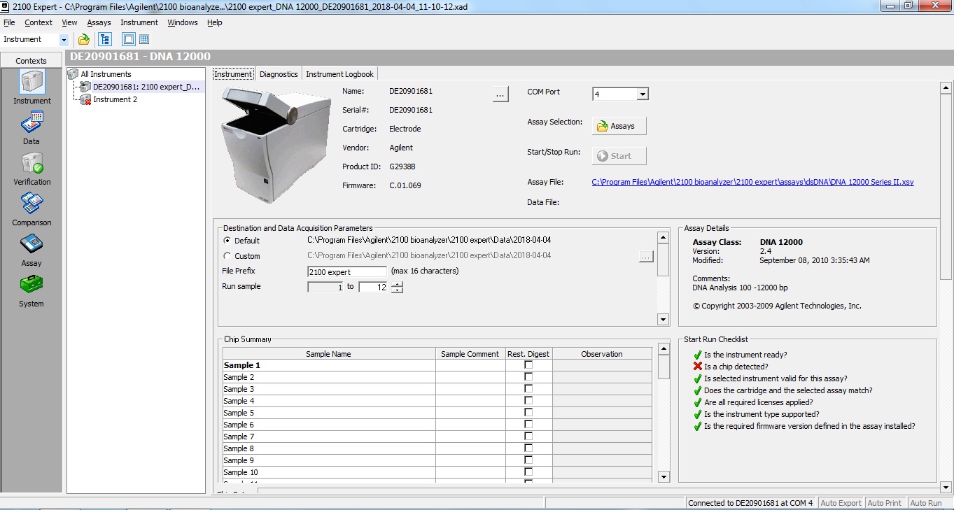Agilent 2100 Bioanalyzer G2938B System - Innovative Trend Lab