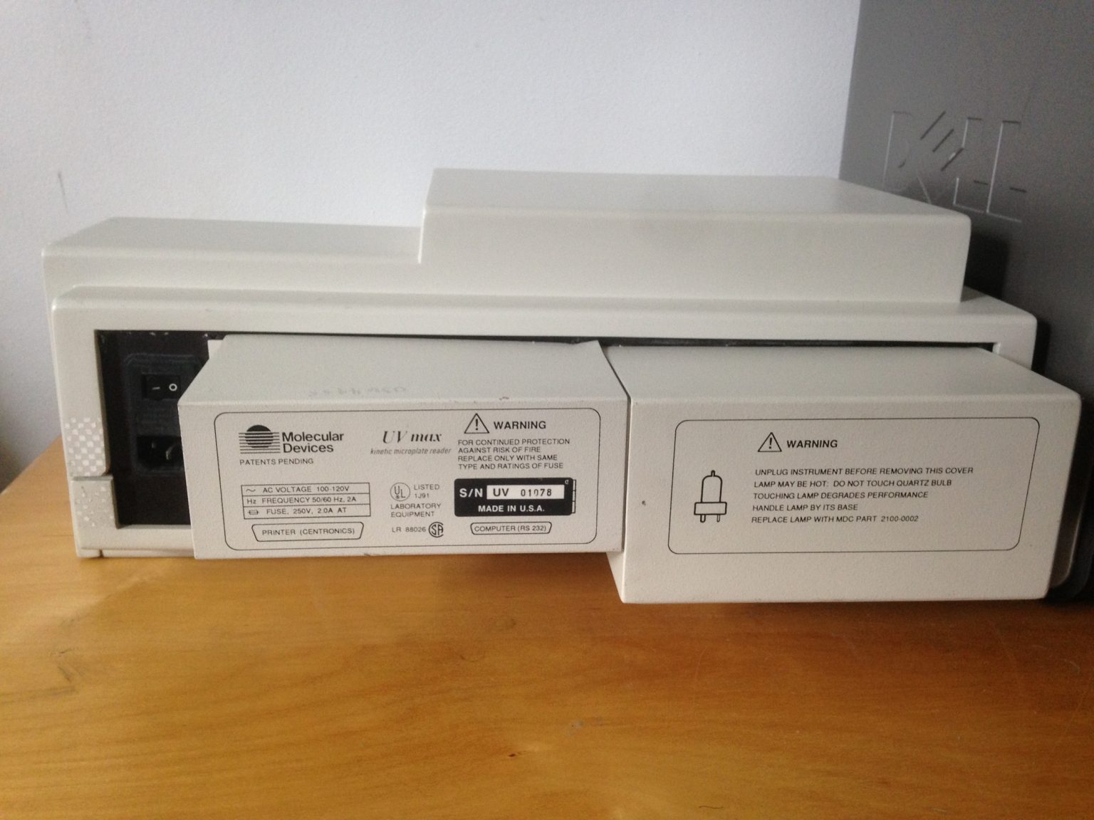 Molecular Devices UVmax Kinetic Microplate Reader with SoftMax Pro 4.7. ...